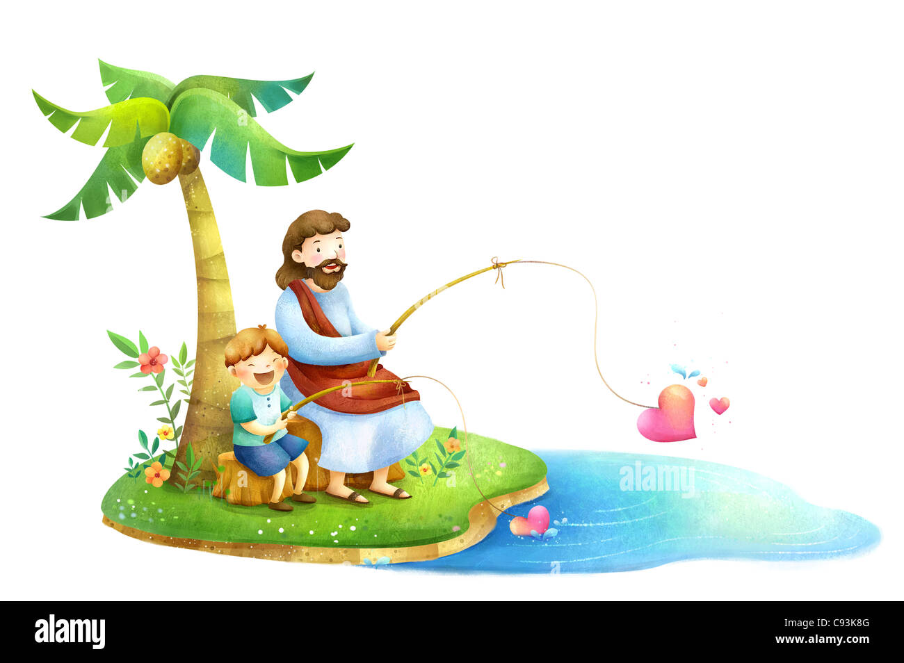 Jesus christ holding heart shape hi-res stock photography and images ...