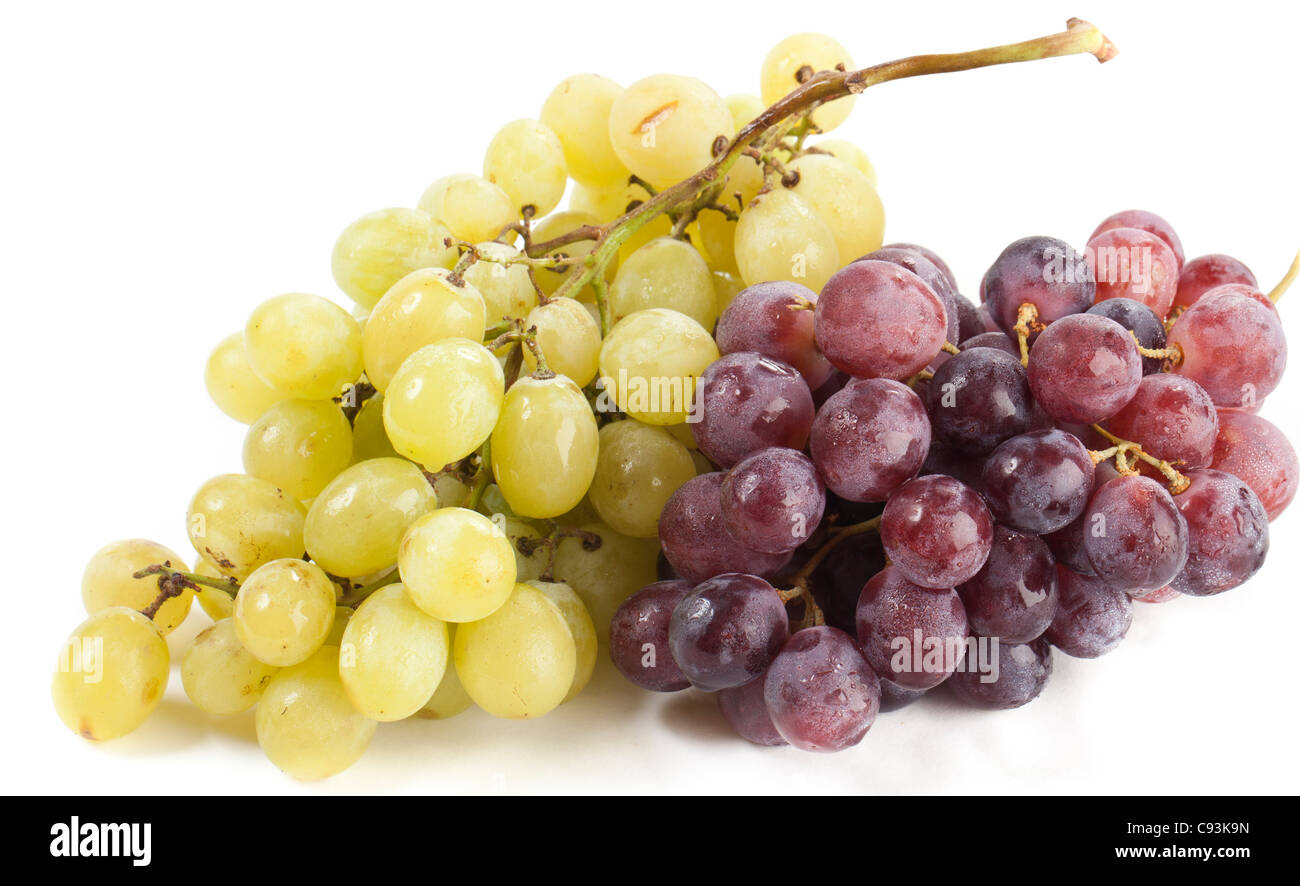 Fresh Grapes Isolated on White Background Stock Photo - Alamy