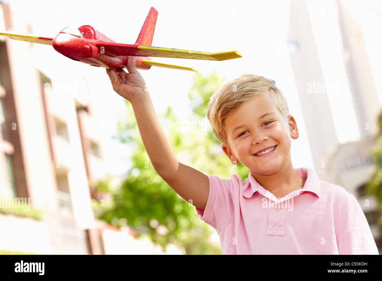 Boy pretending to fly the plane hi-res stock photography and images - Alamy