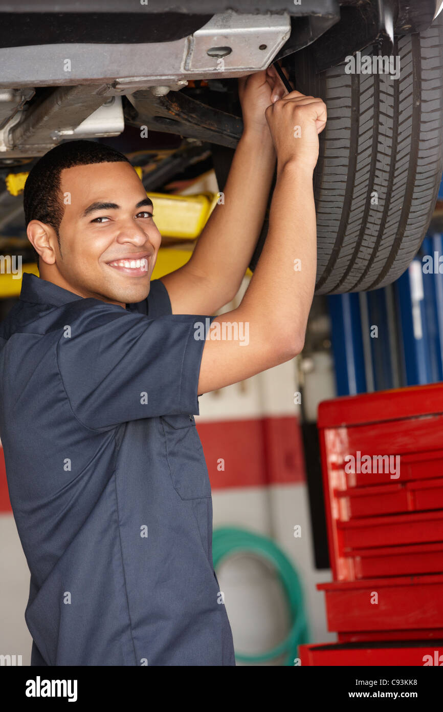 Mechanic at work Stock Photo - Alamy