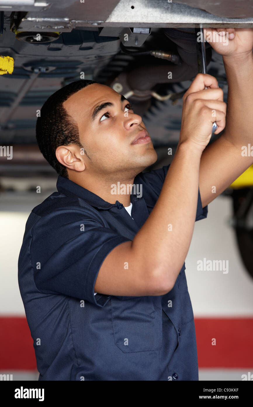 Mechanic at work Stock Photo - Alamy