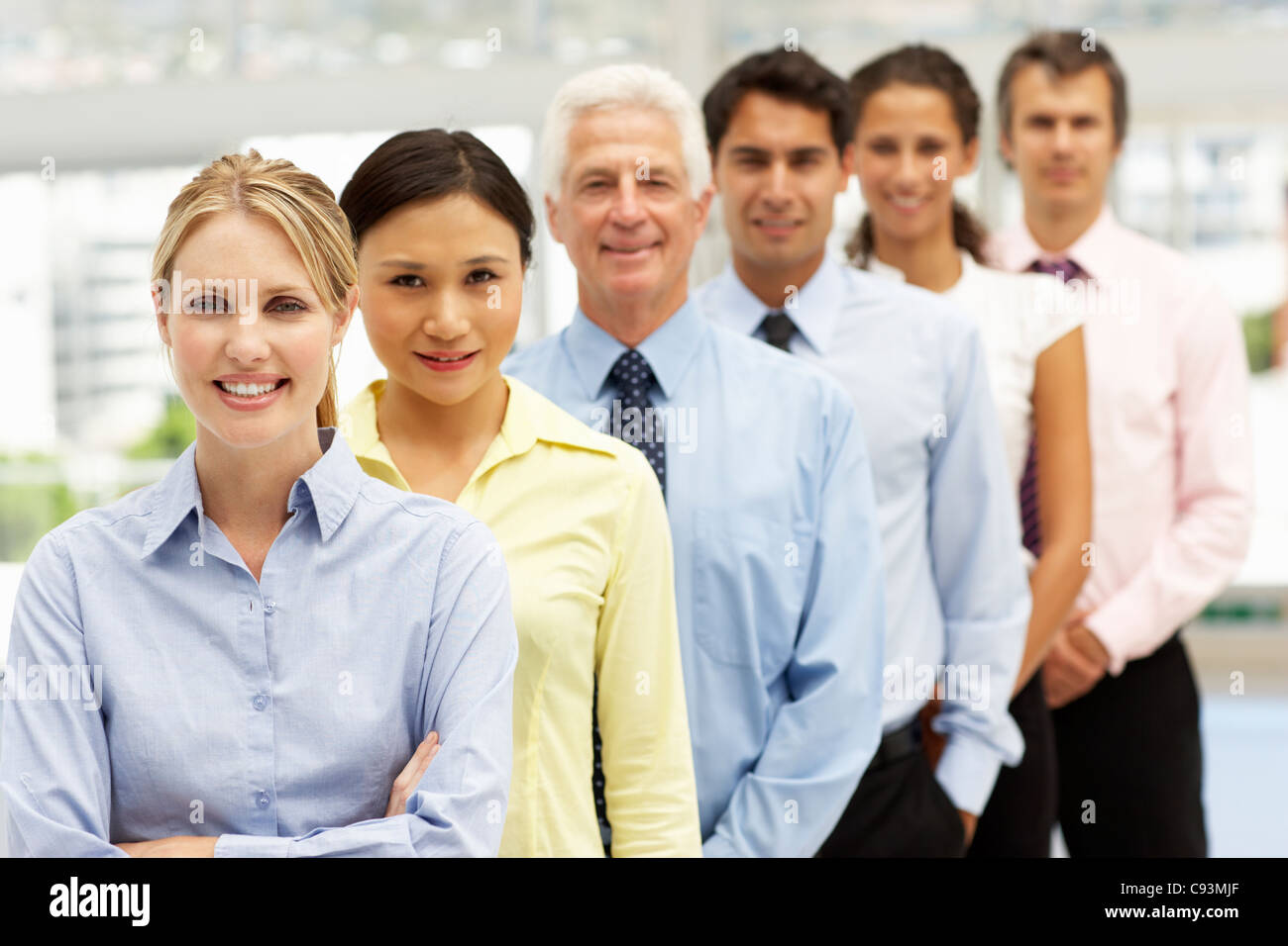 Mixed group business people Stock Photo - Alamy