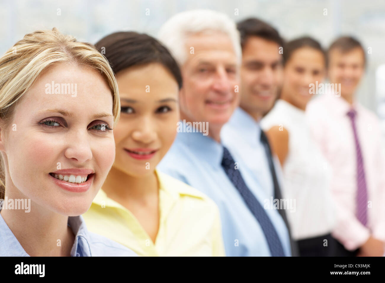 Mixed group business people Stock Photo - Alamy