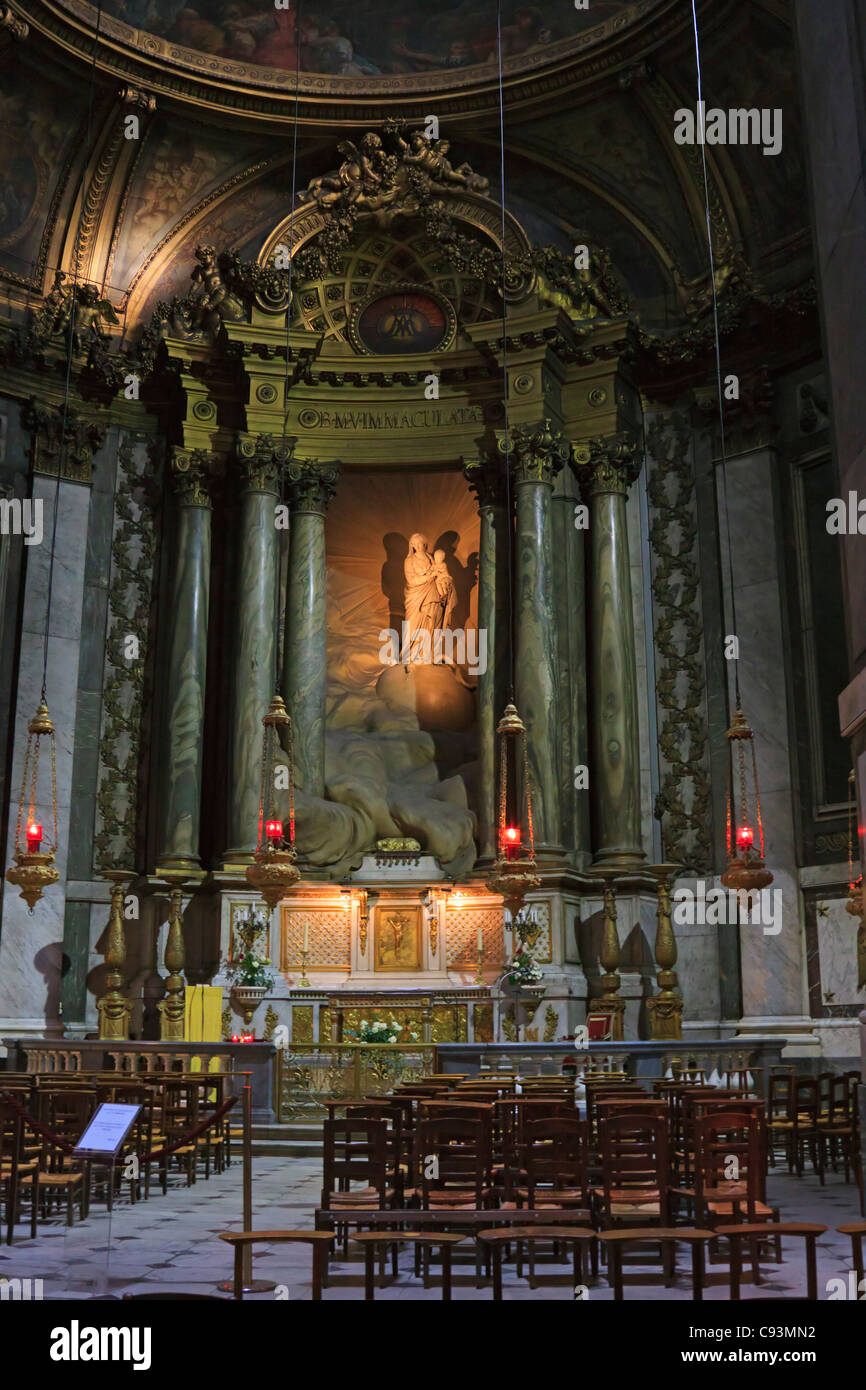 Church of St Sulpice, Paris, France. Rococo Lady Chapel Stock Photo - Alamy