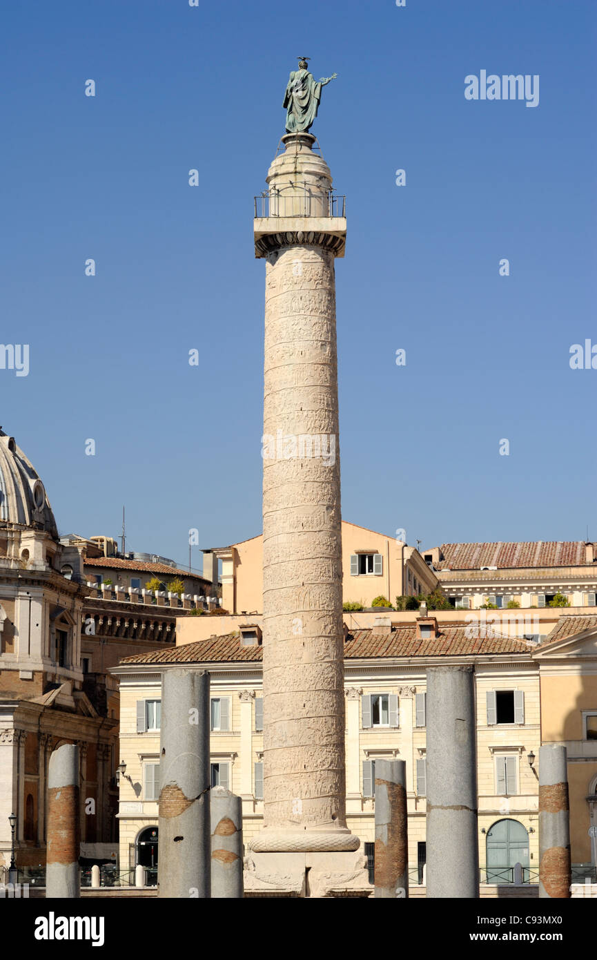 Italy, Rome, Trajan's column Stock Photo - Alamy