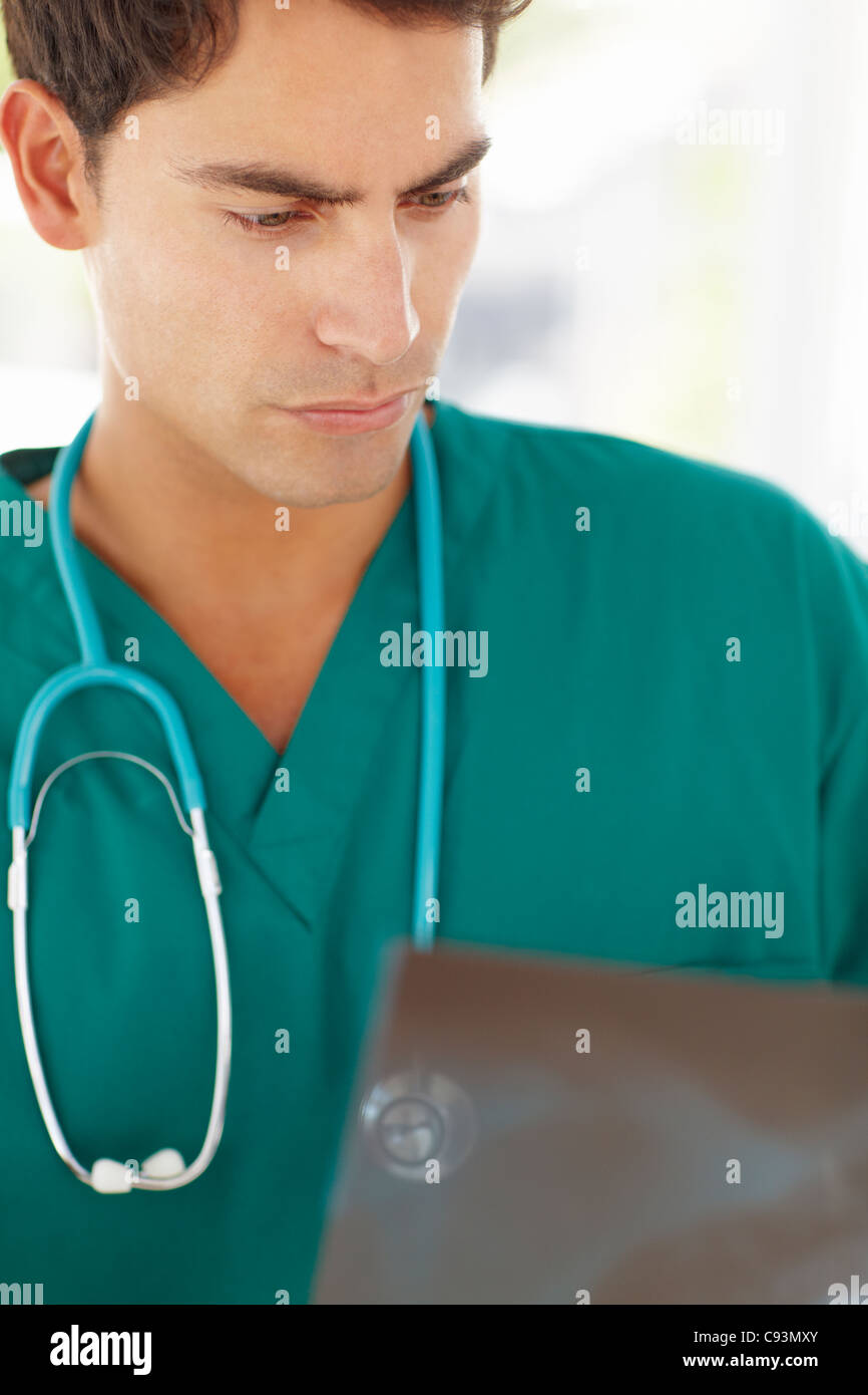 Young male doctor with x-ray Stock Photo - Alamy