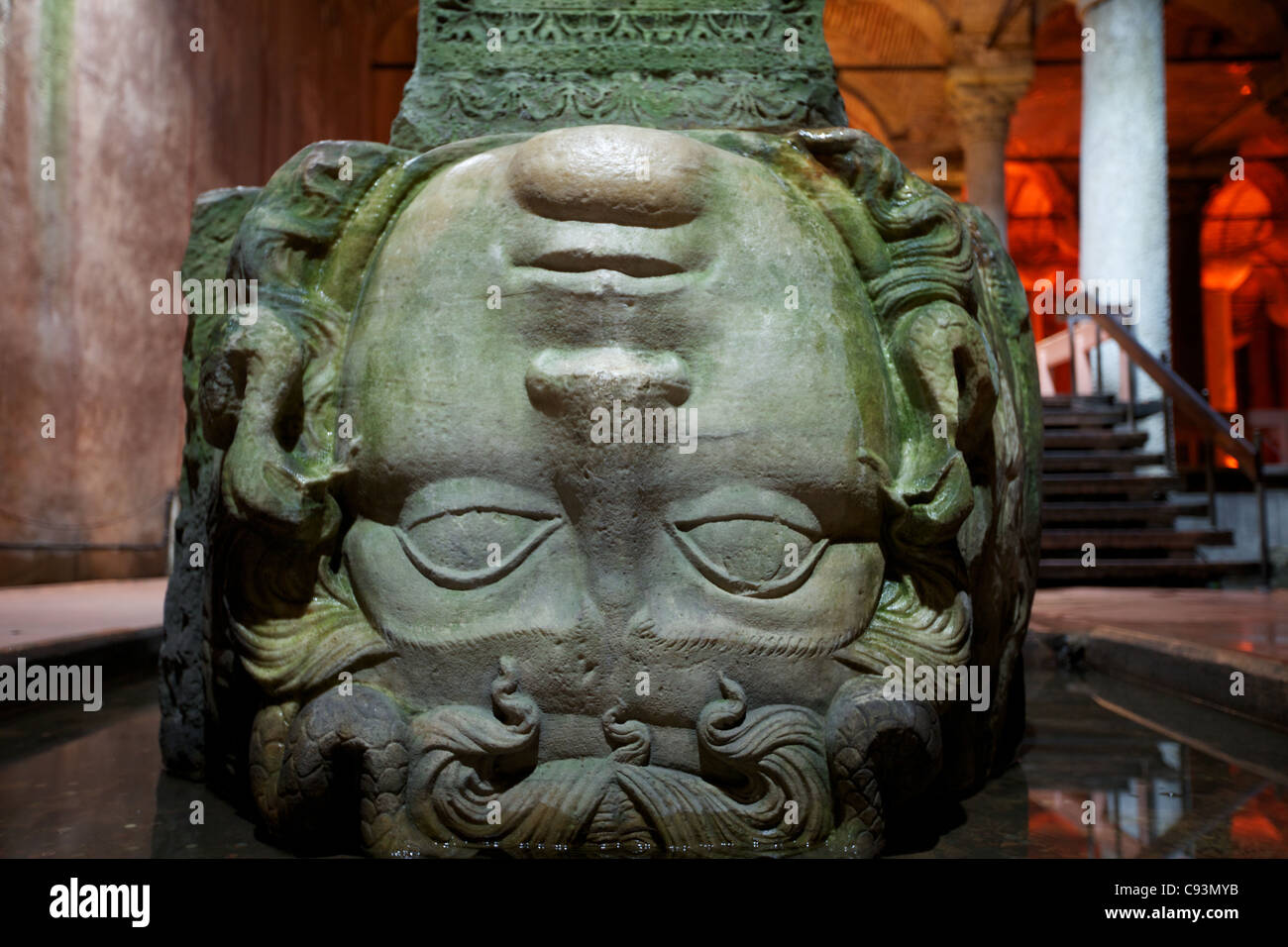 Medusa Head in Underground Cistern, Istanbul, Turkey Stock Photo - Alamy