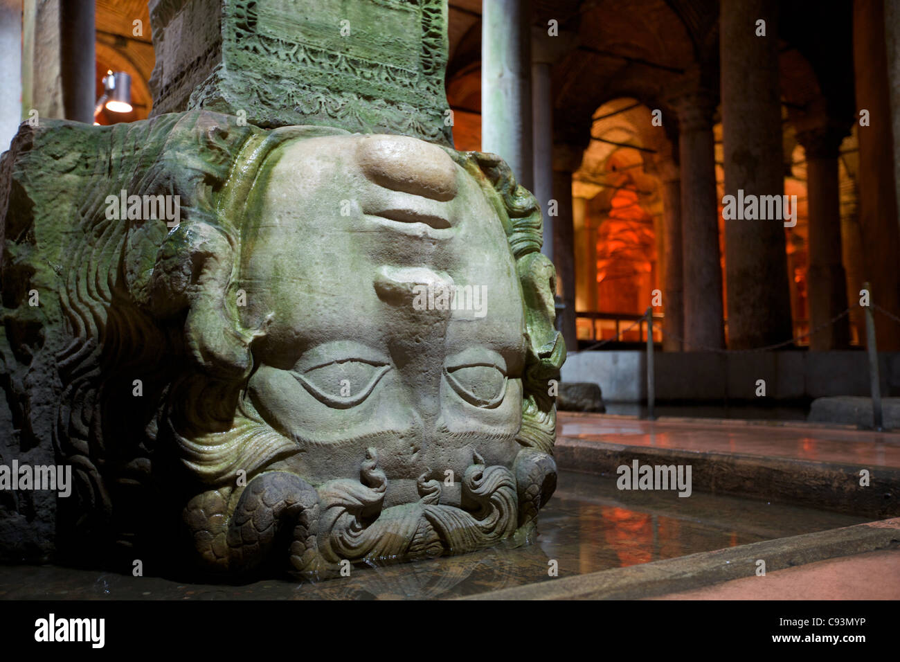 Medusa Head in Underground Cistern, Istanbul, Turkey Stock Photo - Alamy