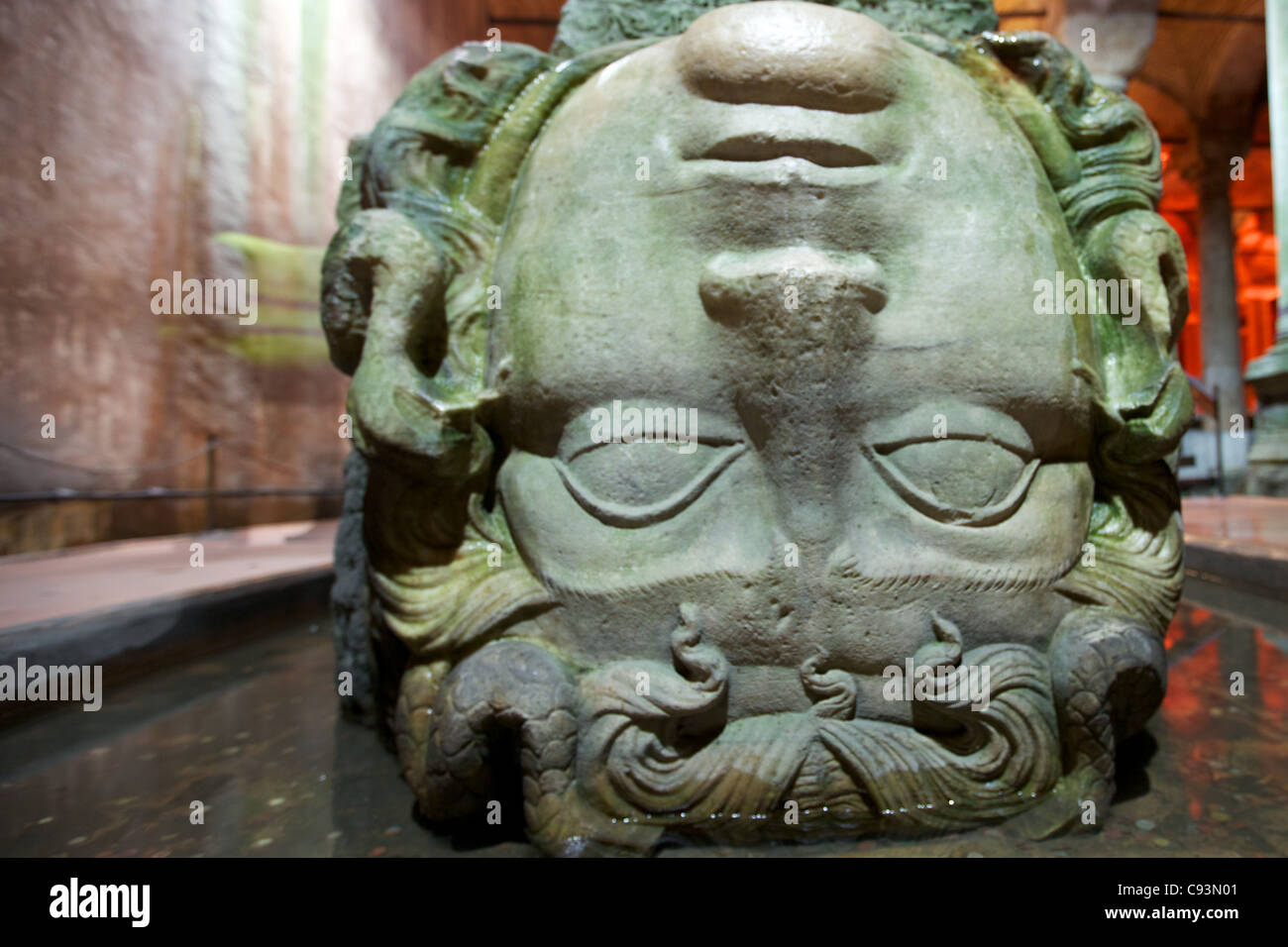 Medusa Head in Underground Cistern, Istanbul, Turkey Stock Photo - Alamy
