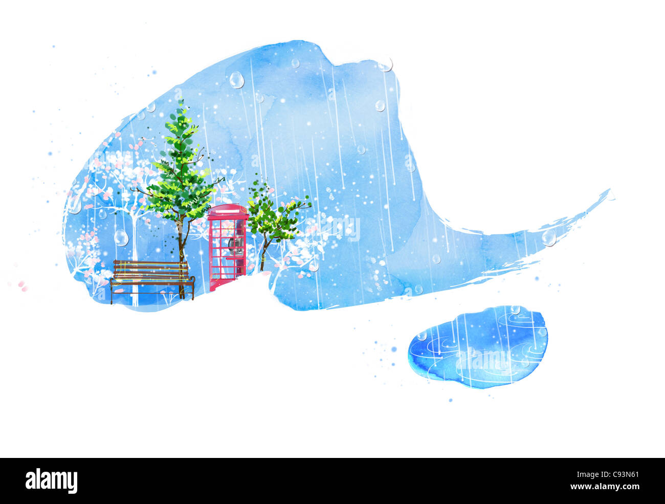 Raining art Cut Out Stock Images & Pictures - Alamy