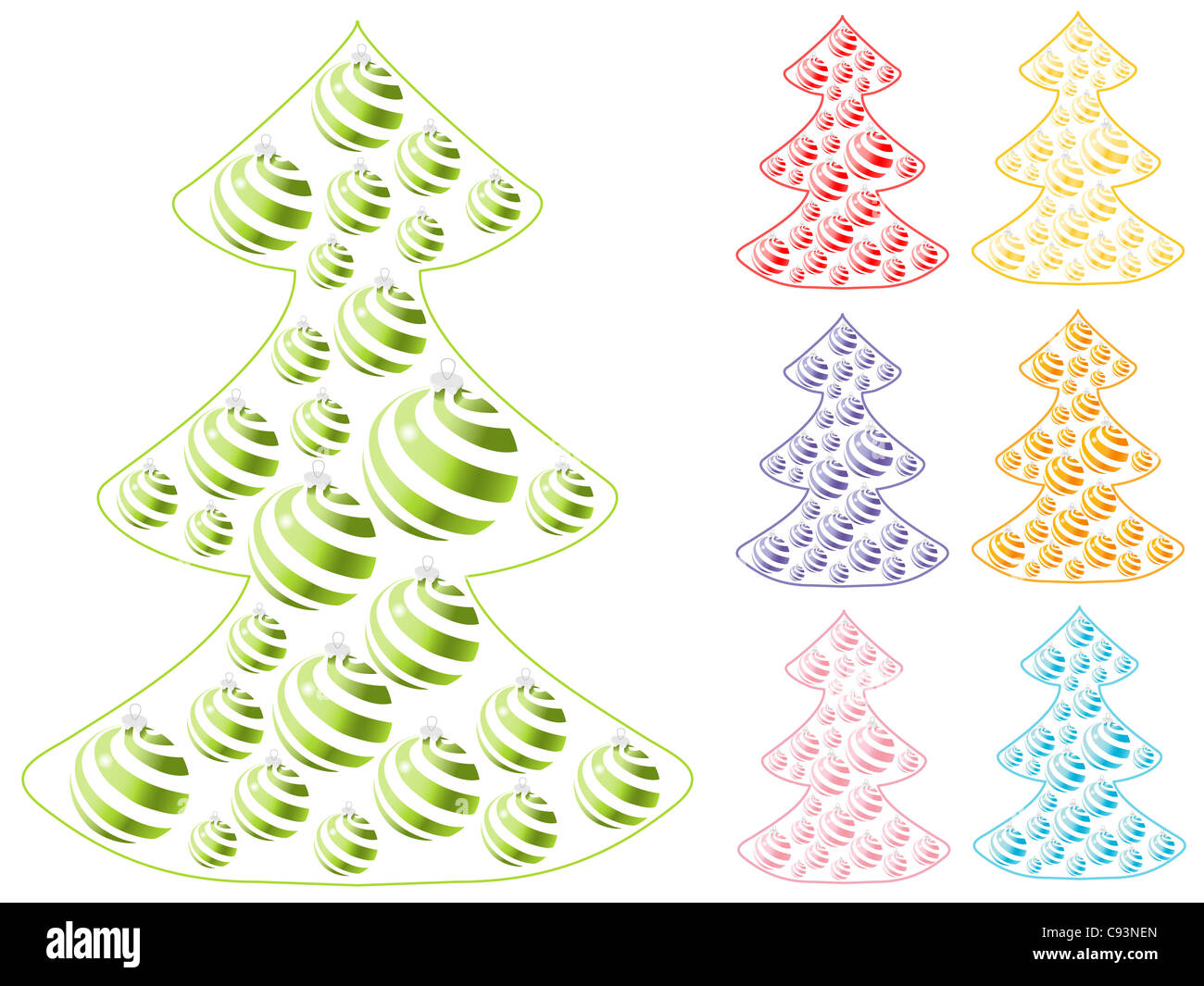 Blue glitter christmas tree Cut Out Stock Images & Pictures - Alamy