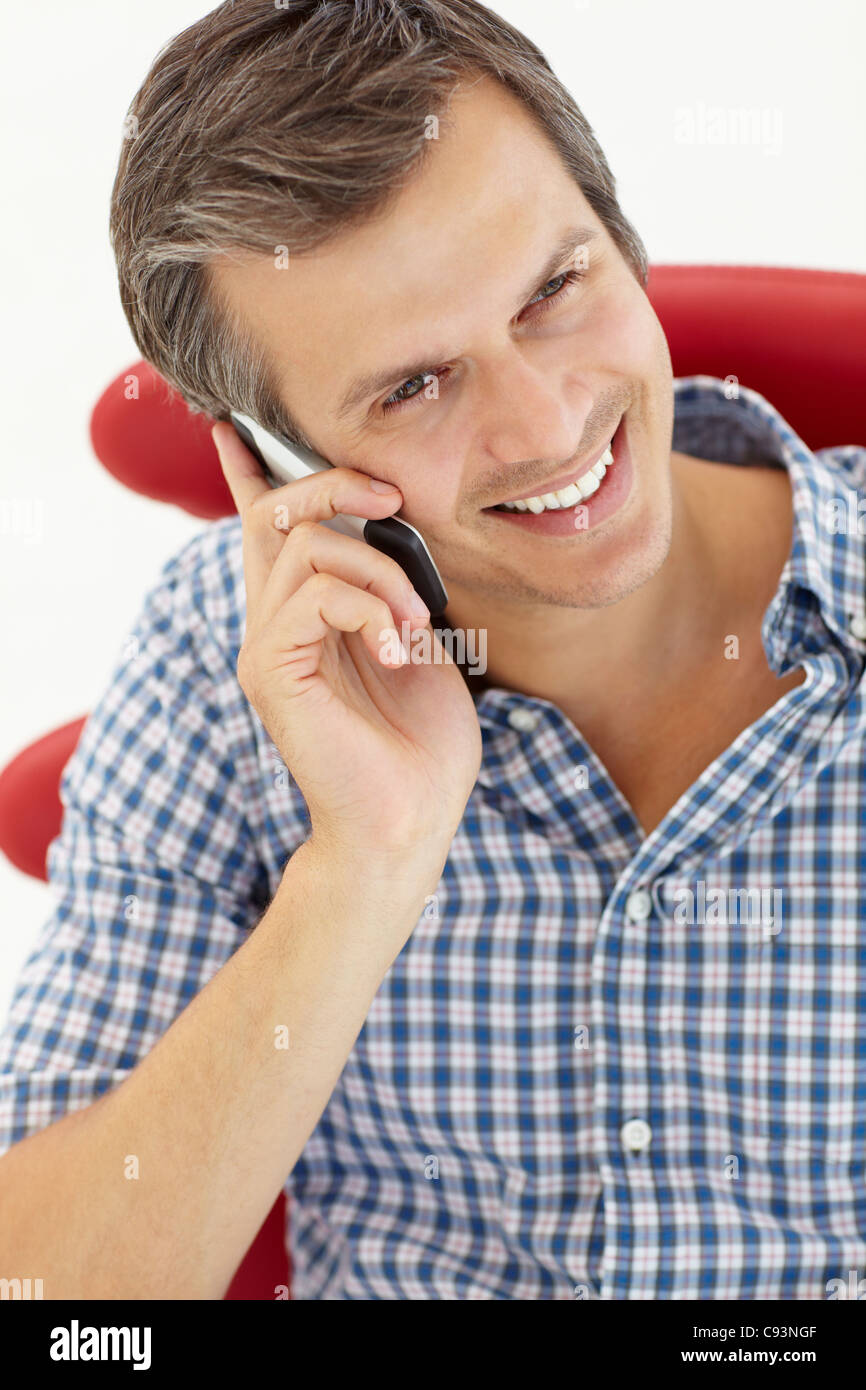Man talking on the phone Stock Photo - Alamy