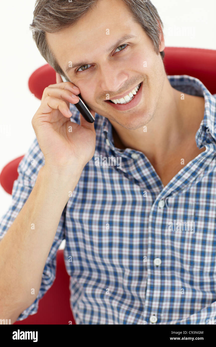 Man talking on the phone Stock Photo - Alamy