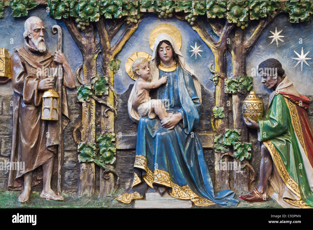 A reredos modeled in plaster by the Italian Tosi, in St Lawrence's ...