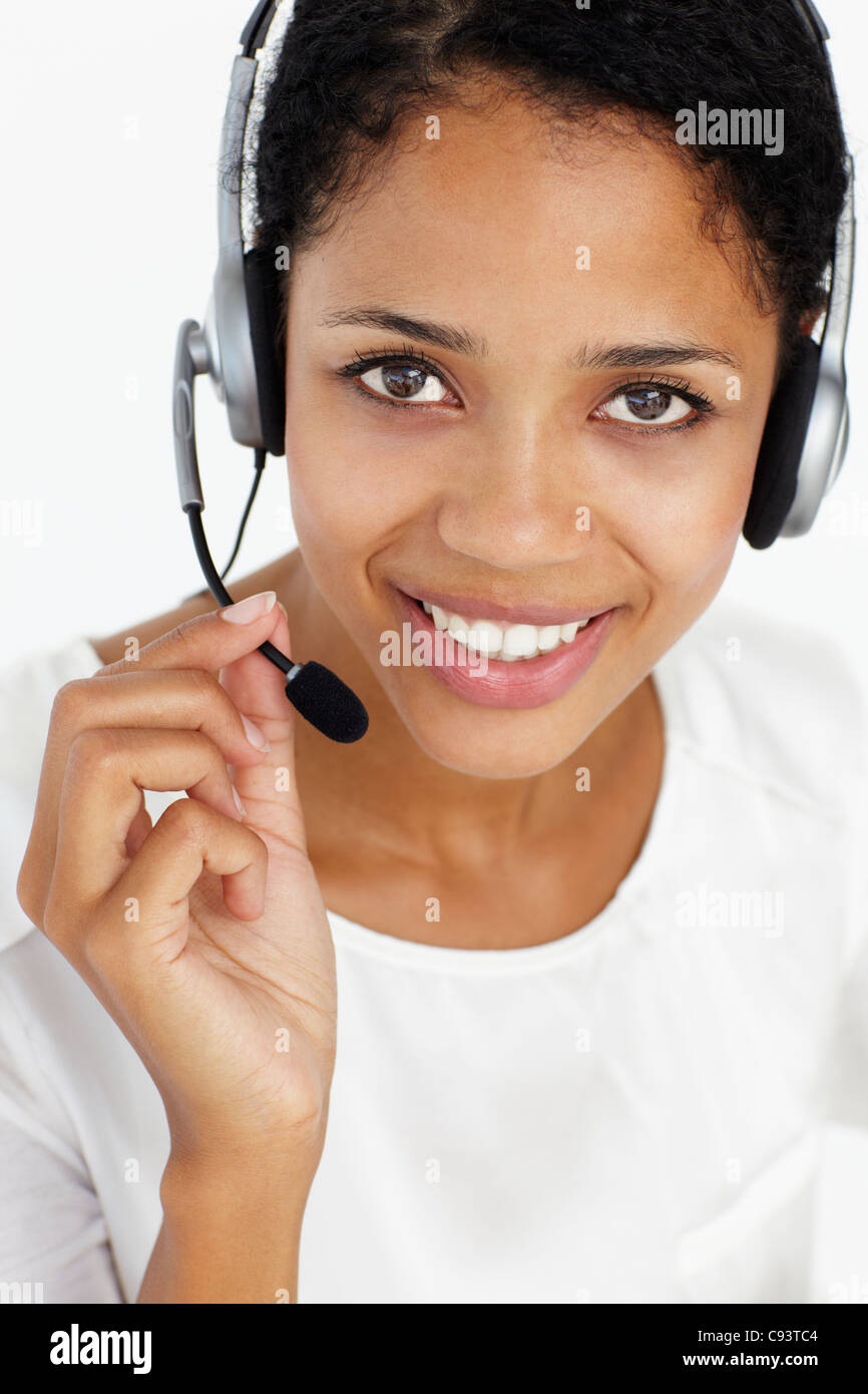 Call center operator Stock Photo - Alamy
