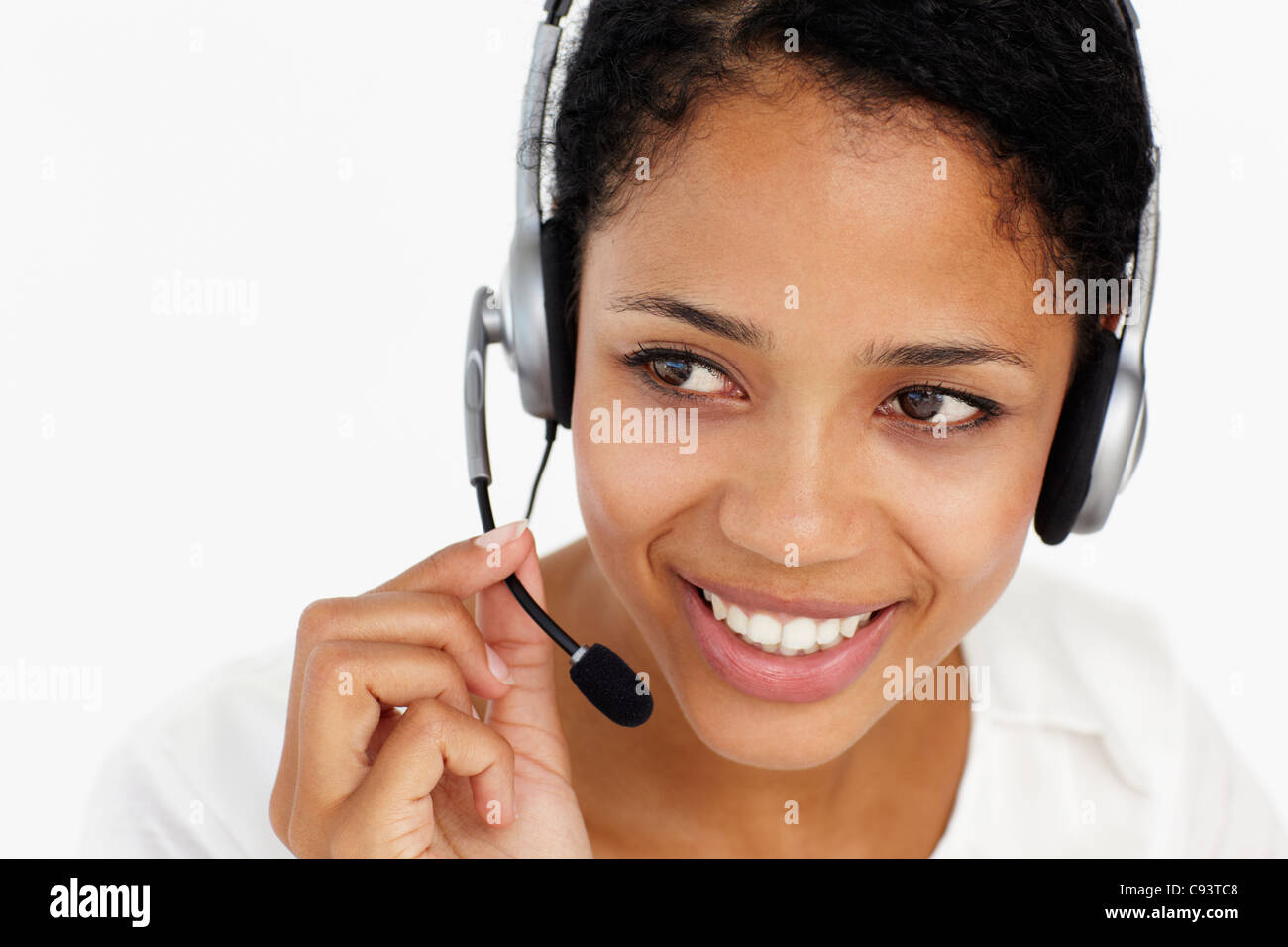 Call center operator Stock Photo - Alamy