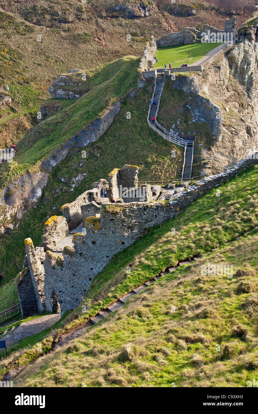 Tintagel Castle, Cornwall, United Kingdom - King Aurthur's legendary ...