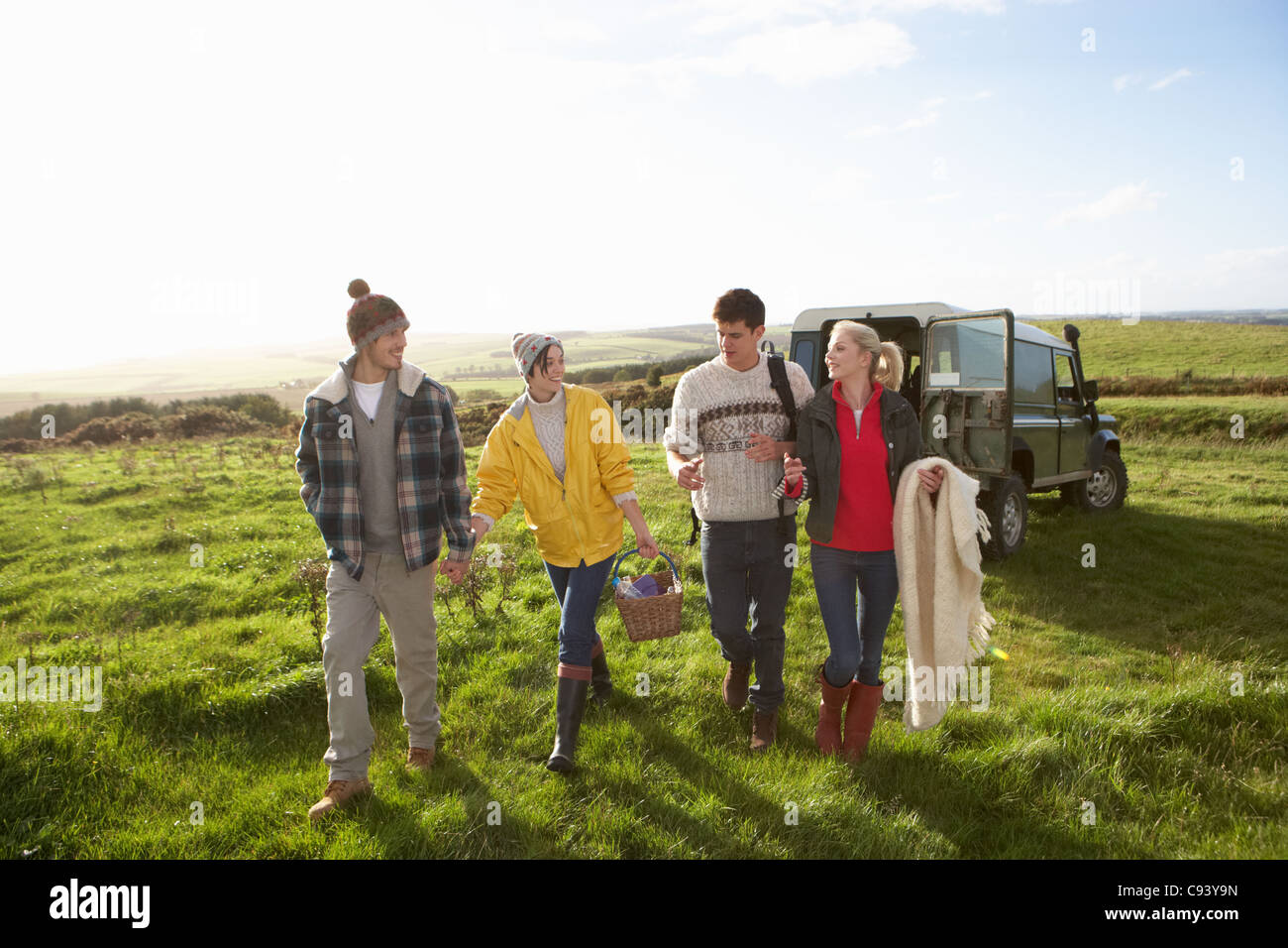 Friends going to picnic hi-res stock photography and images - Alamy