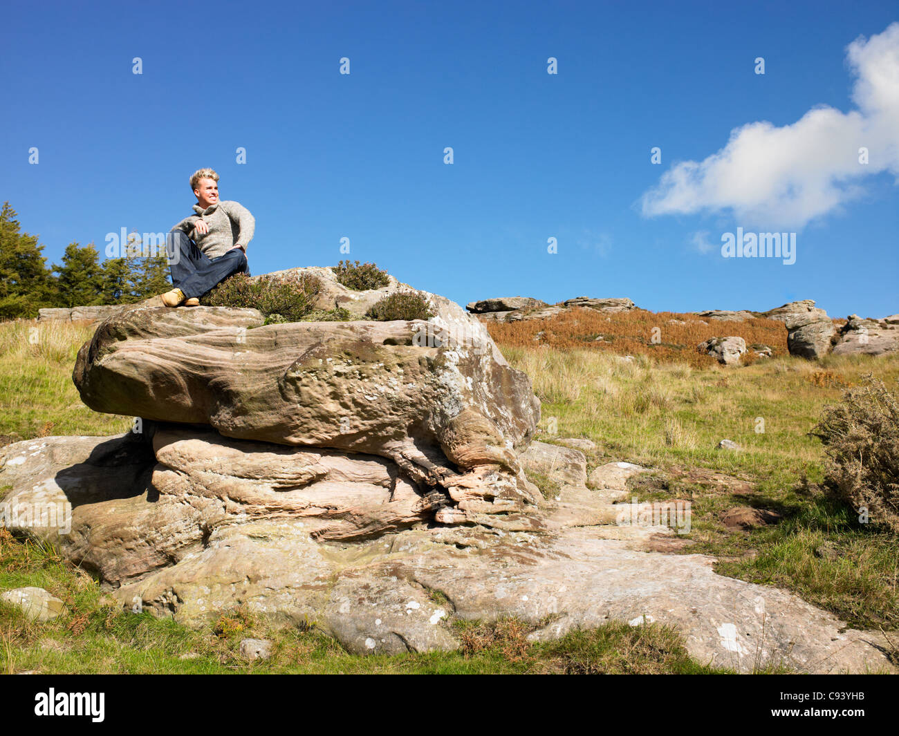 Young man in the country Stock Photo - Alamy