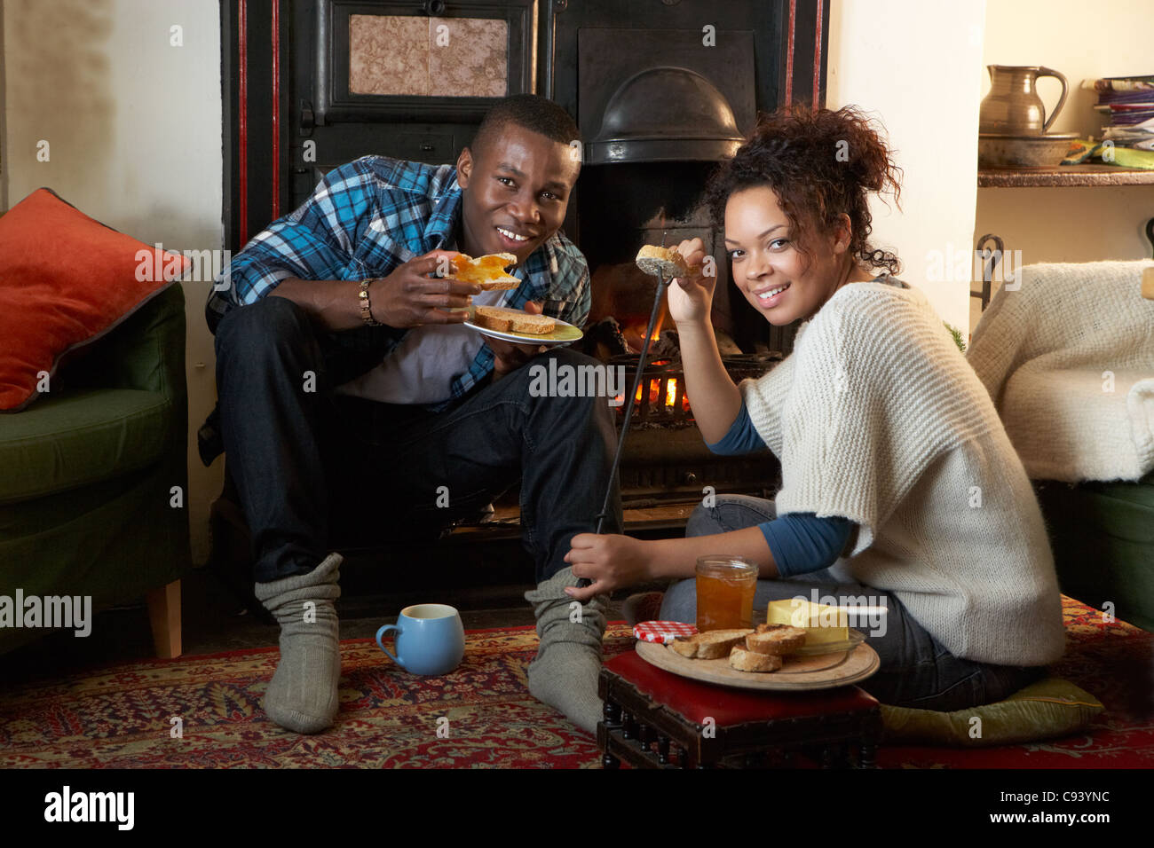 Woman making fire on hi-res stock photography and images - Alamy