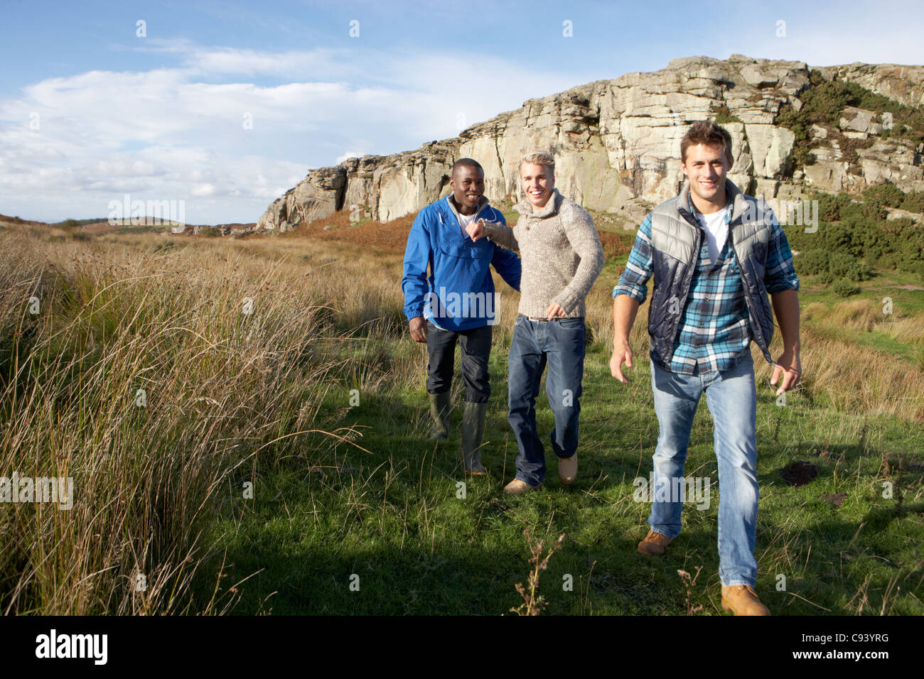 Group young men walk hi-res stock photography and images - Alamy