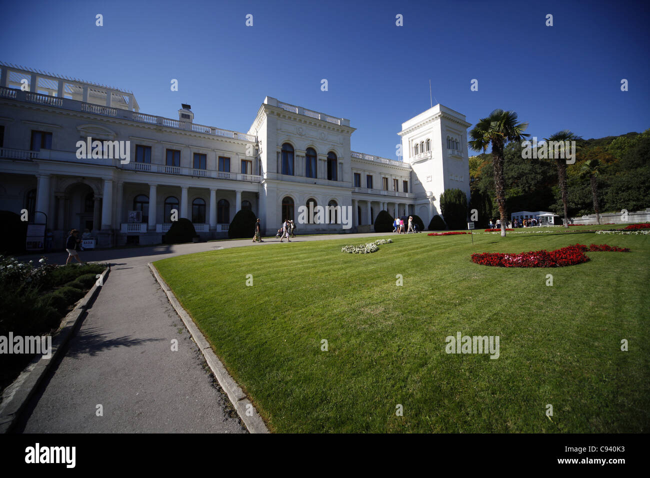 LIVADIA PALACE FACADE YALTA CRIMEA UKRAINE 27 September 2011 Stock ...