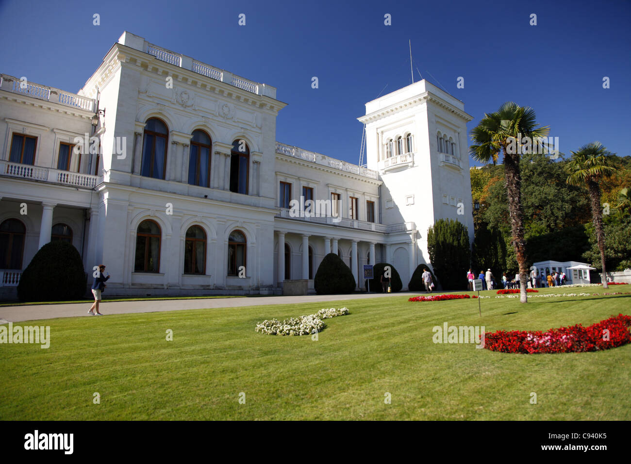 LIVADIA PALACE FACADE YALTA CRIMEA UKRAINE 27 September 2011 Stock ...