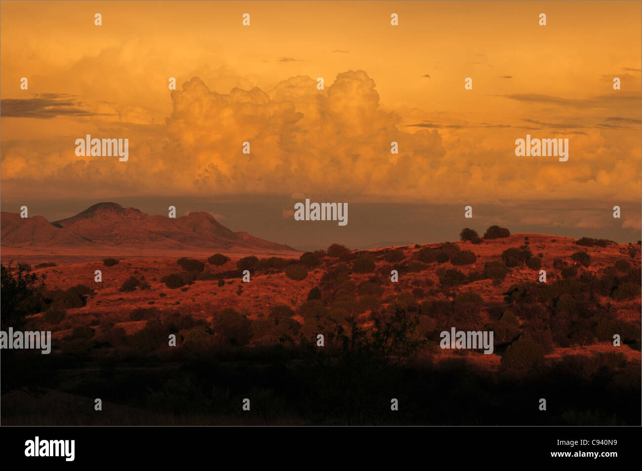 A monsoon sky seen from the foothills of the Santa Rita Mountains ...