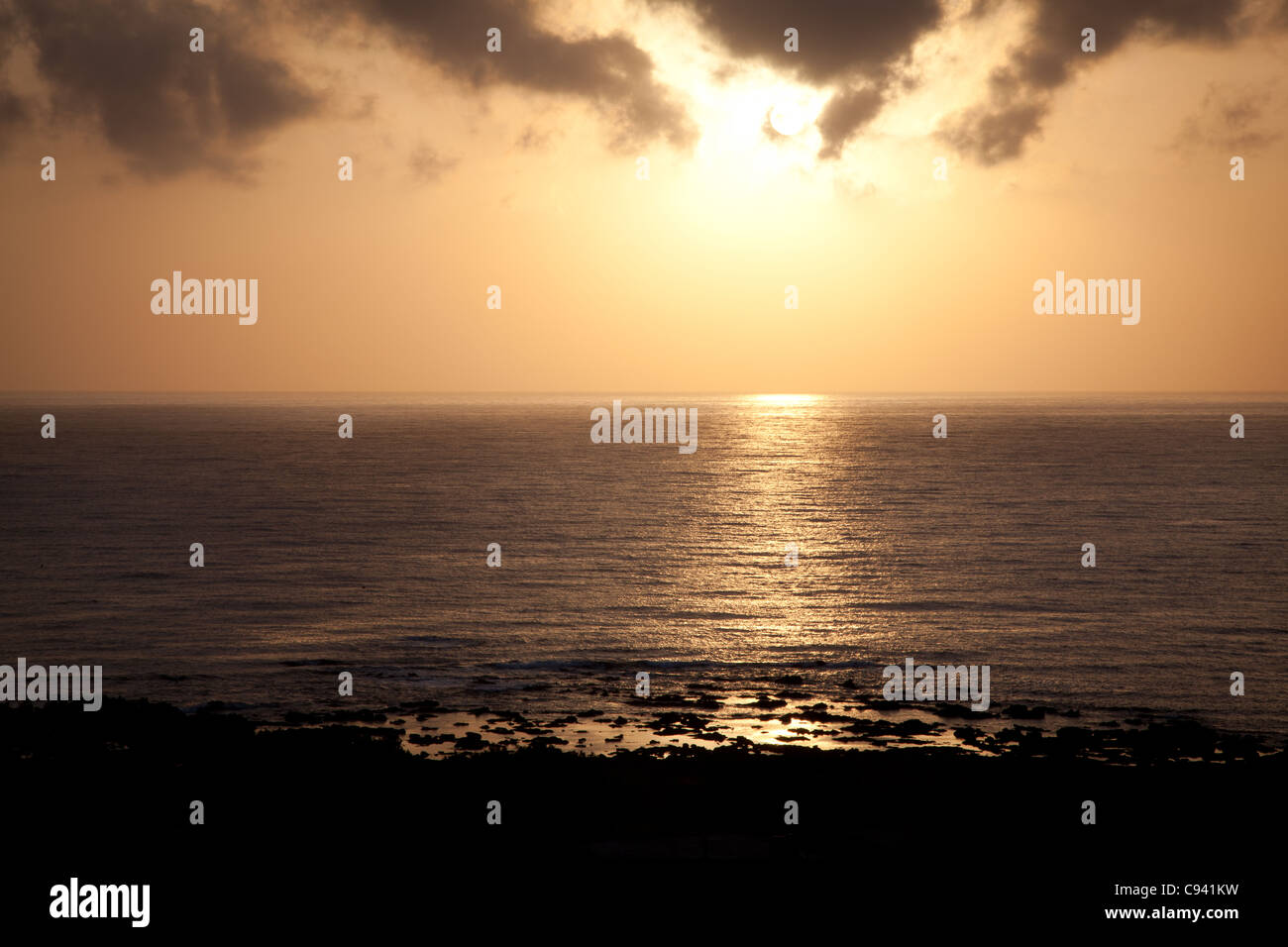 sunset over Crete Stock Photo - Alamy