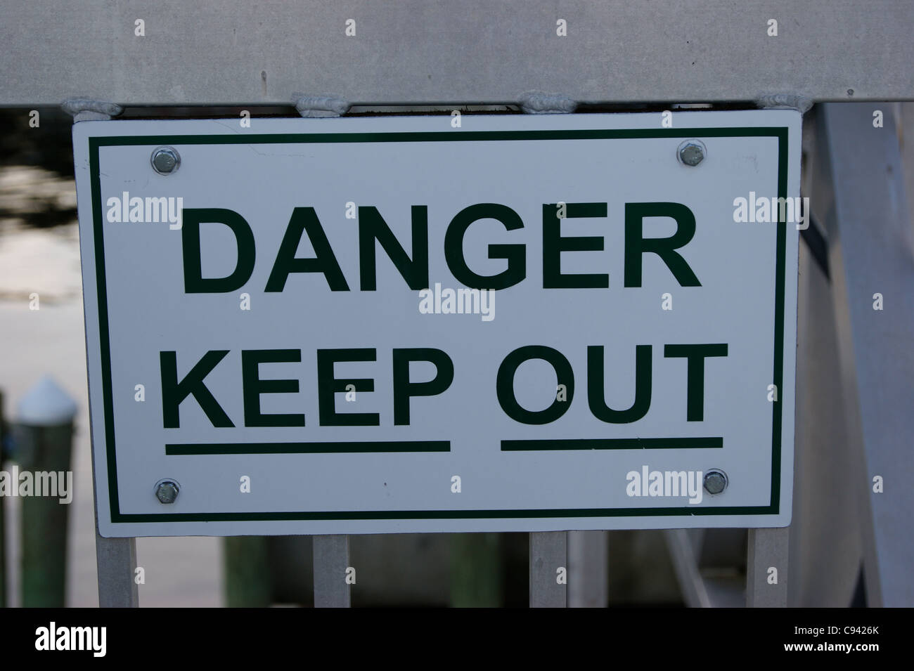 Danger Keep Out sign in Belfast, Maine Stock Photo - Alamy