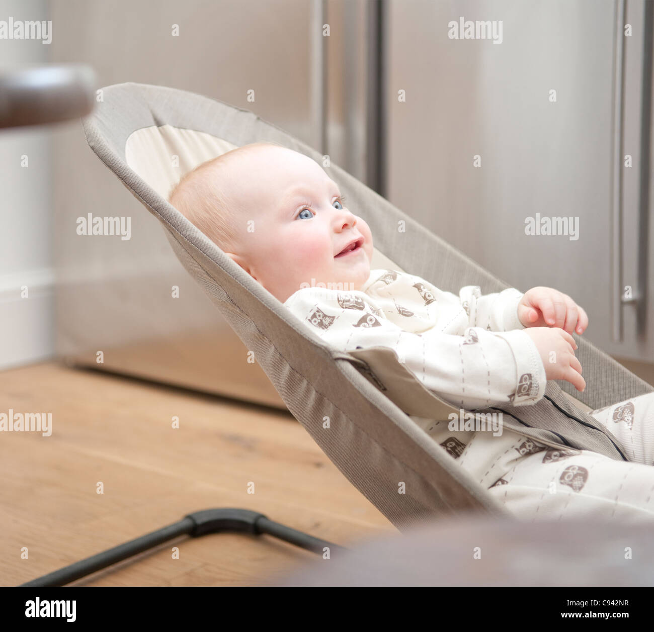 Back View Toddler Girl Lying On Chair High Resolution Stock Photography ...