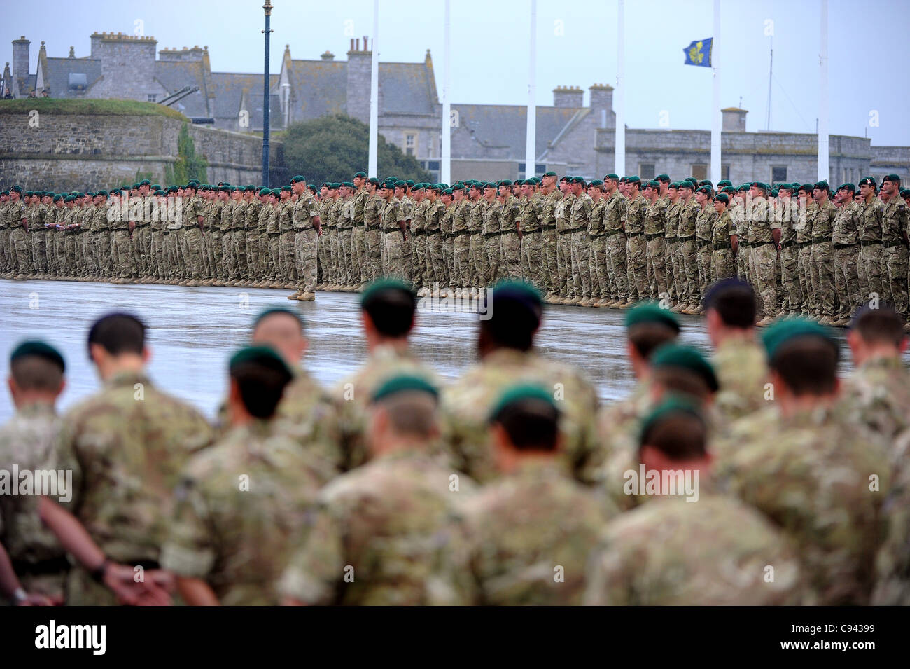 11.11.11. Royal Marine Commandos take part in the Remembrance Service ...