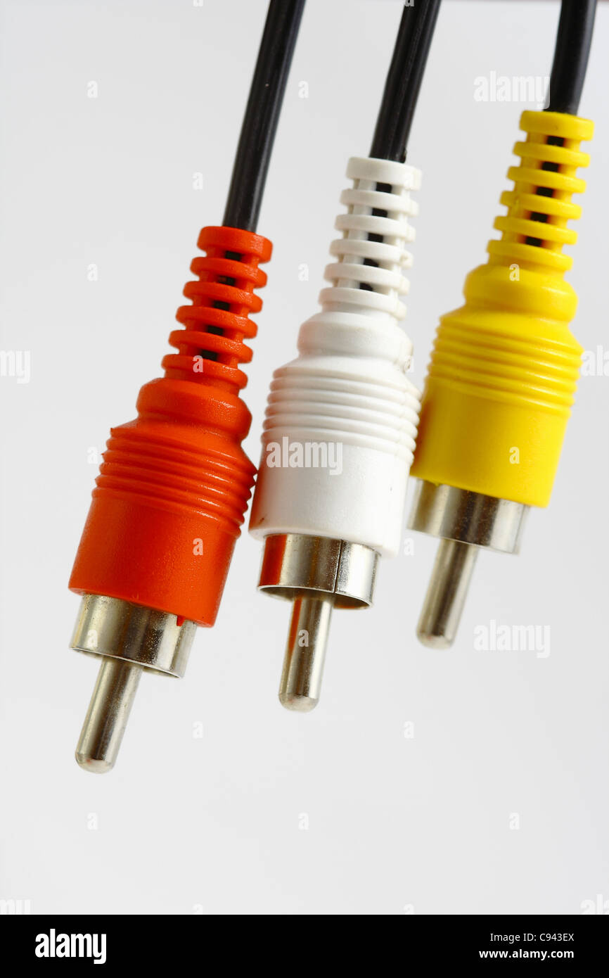 plugs on the white background Stock Photo - Alamy