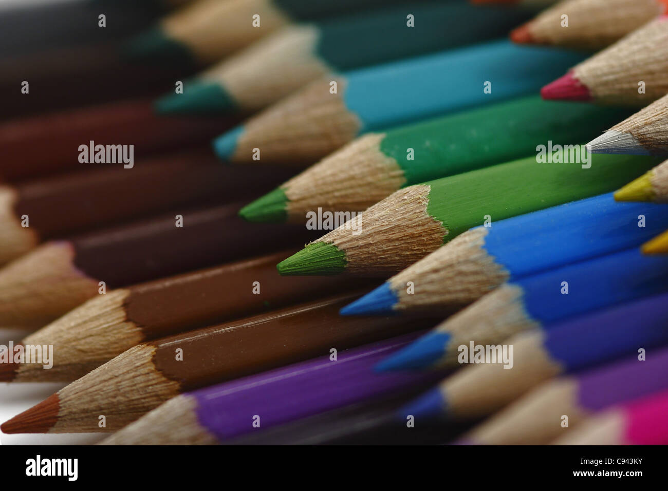 colored pencils background Stock Photo - Alamy
