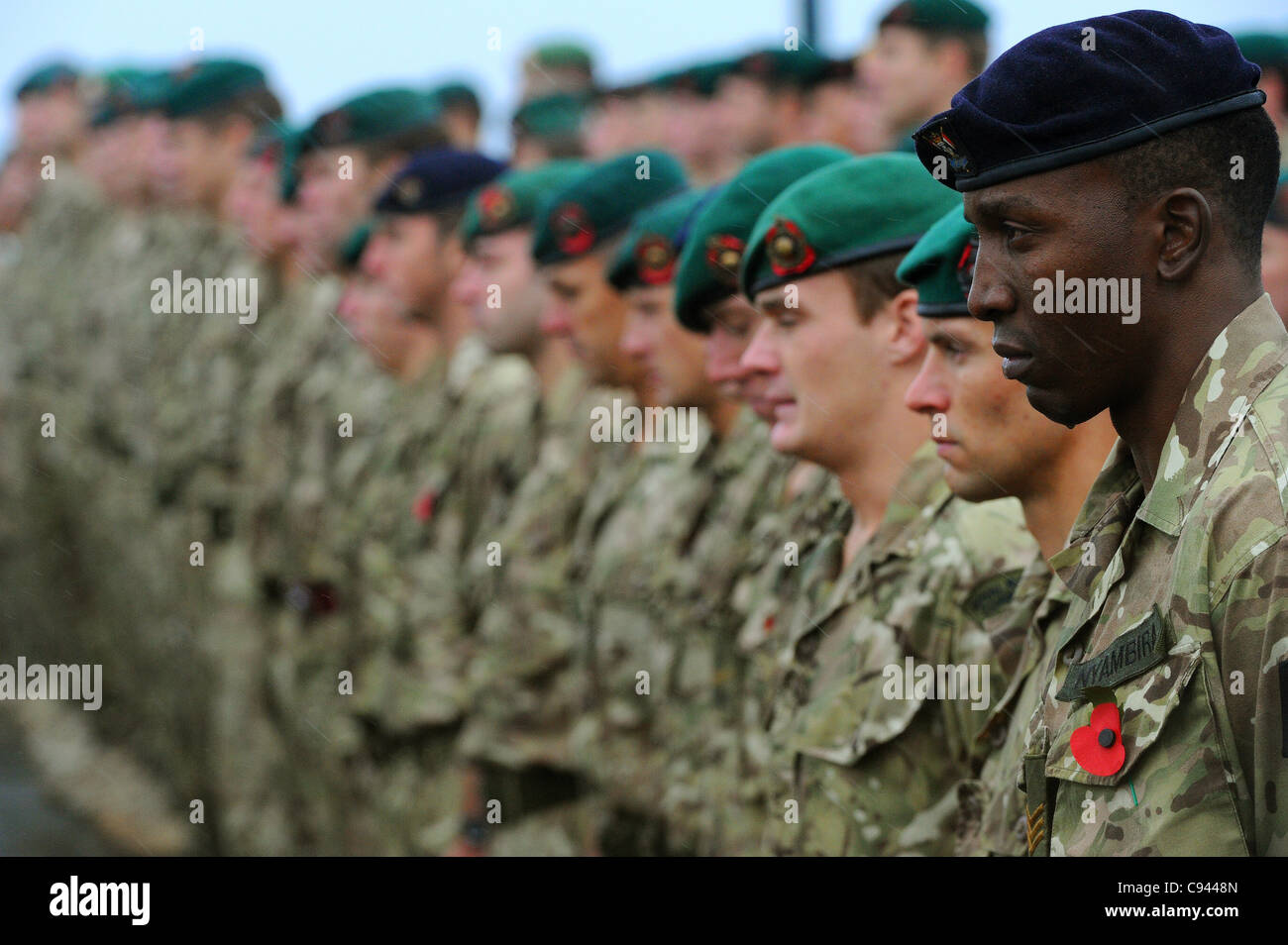 11.11.11. Royal Marine Commandos take part in the Remembrance Service ...