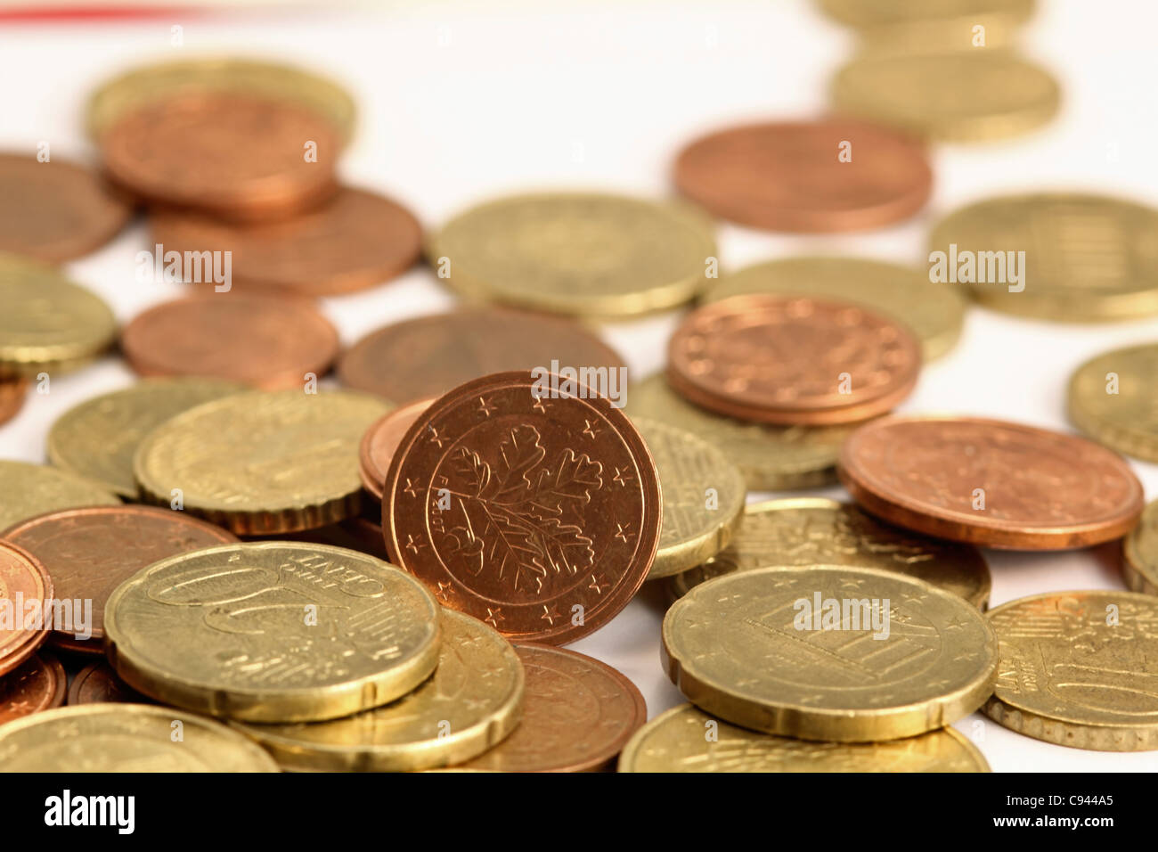 euro coins background Stock Photo - Alamy
