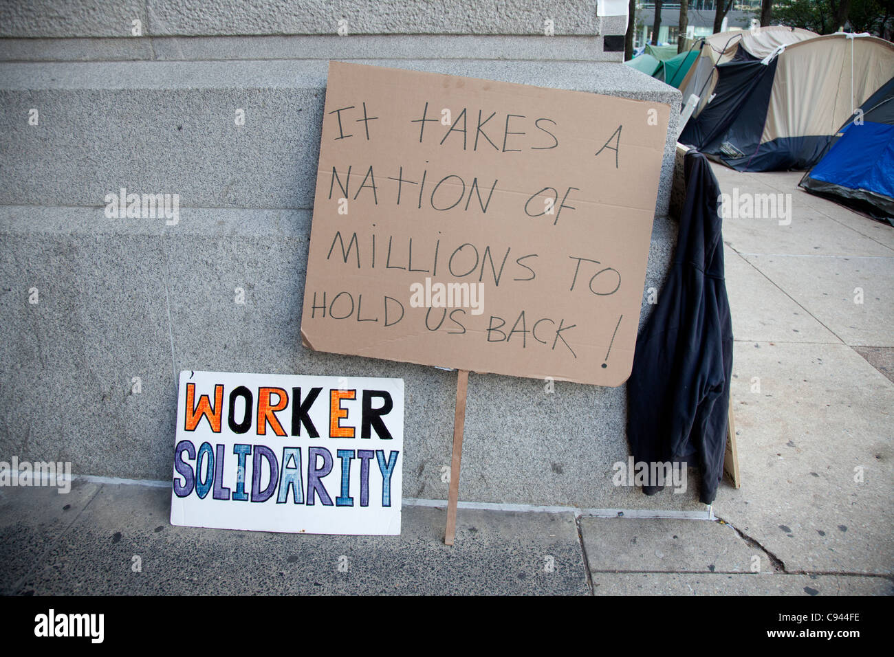 Occupy Wall Street Signs Stock Photo - Alamy