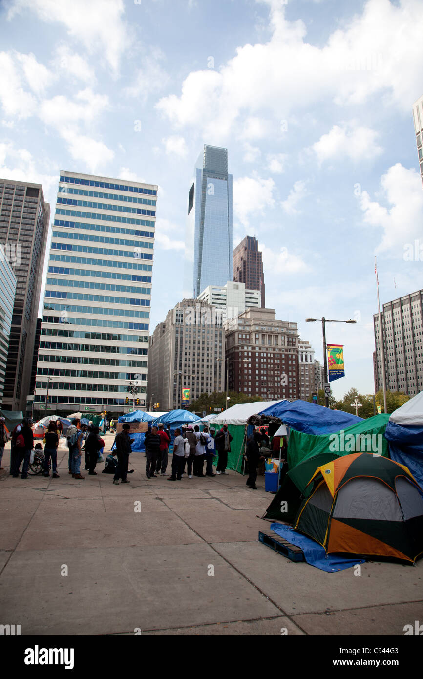 Occupy Wall Street in Philadelphia City Hall Stock Photo - Alamy