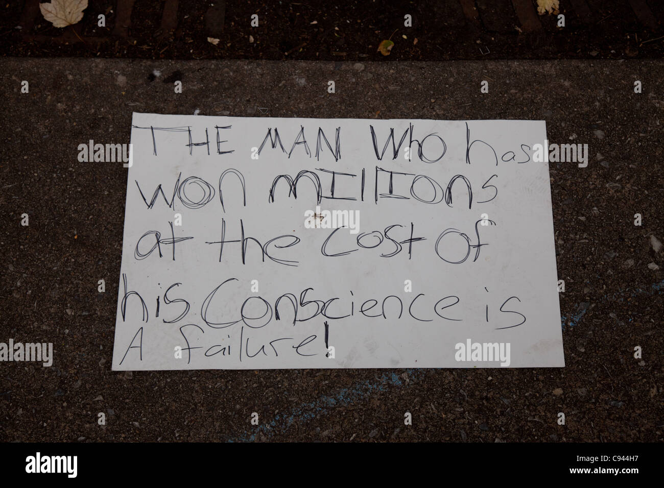 Occupy Wall Street Signs Stock Photo - Alamy
