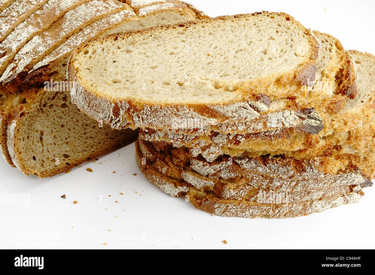 fresh german bread on the white background Stock Photo - Alamy