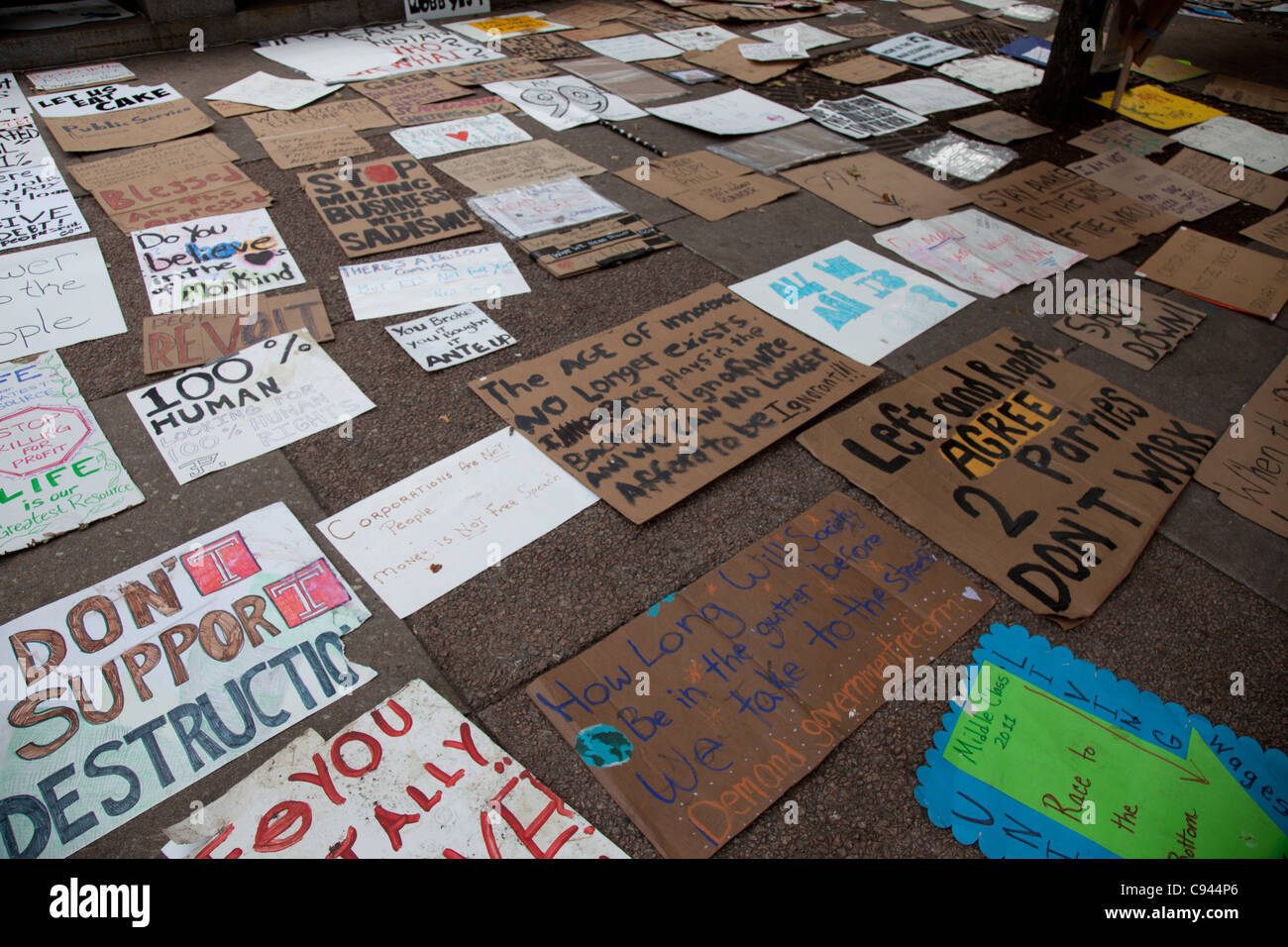 Occupy Wall Street Signs Stock Photo - Alamy