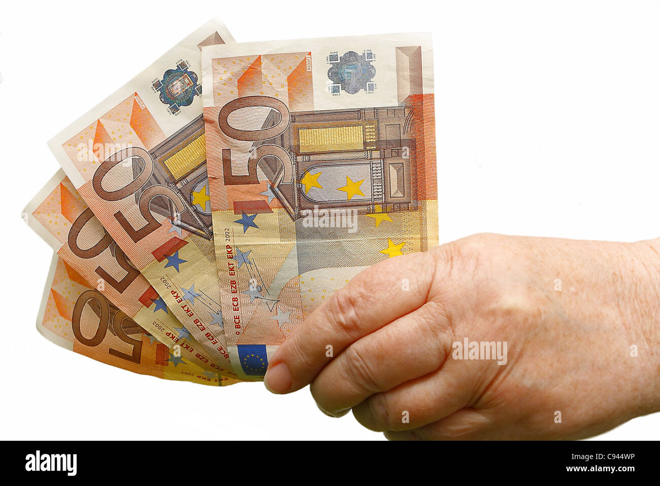 hand with money euro Stock Photo - Alamy