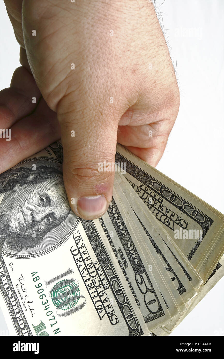 hand with money Stock Photo - Alamy