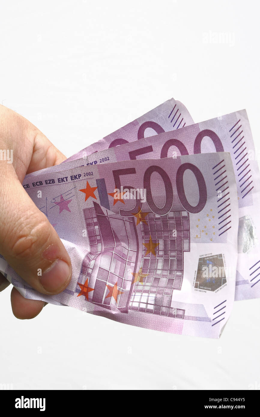 hand with money euro Stock Photo - Alamy