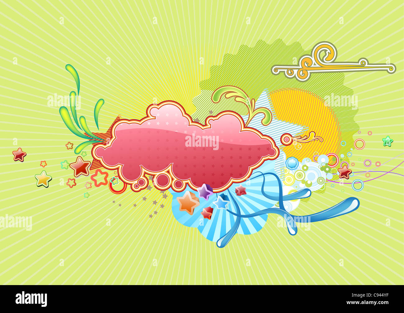 illustration of Retro colorful Candy background Stock Photo - Alamy