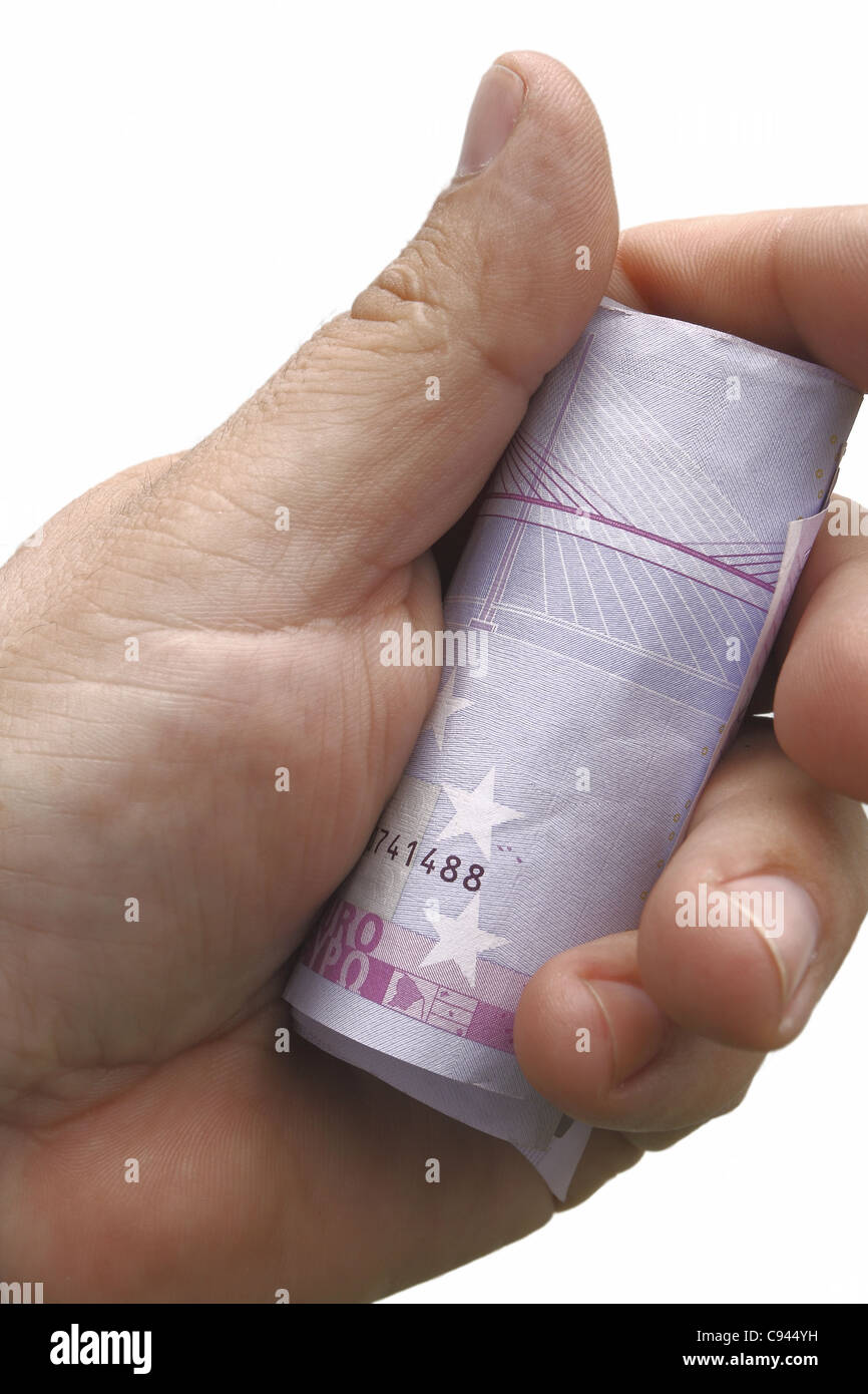 hand with money euro Stock Photo - Alamy