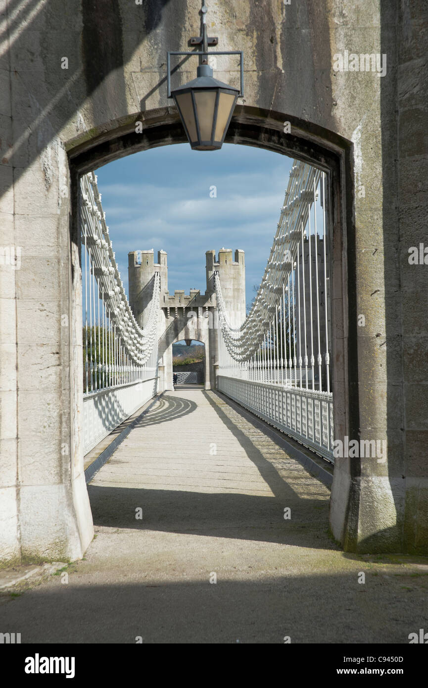 Conway Castle Conway North Wales Uk Footbridge Stock Photo - Alamy