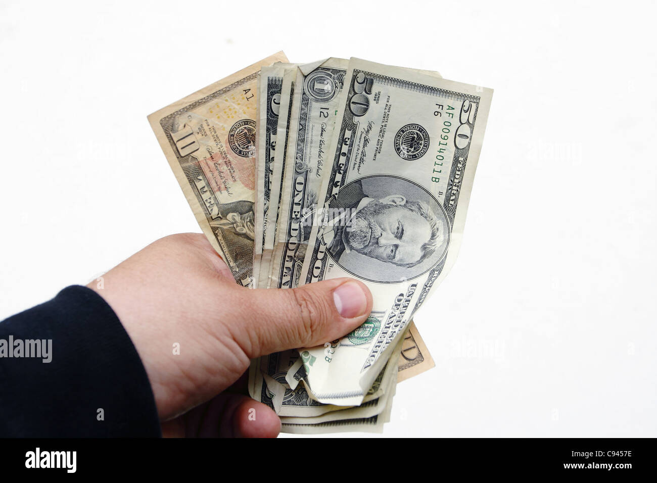 hand with money payment Stock Photo - Alamy
