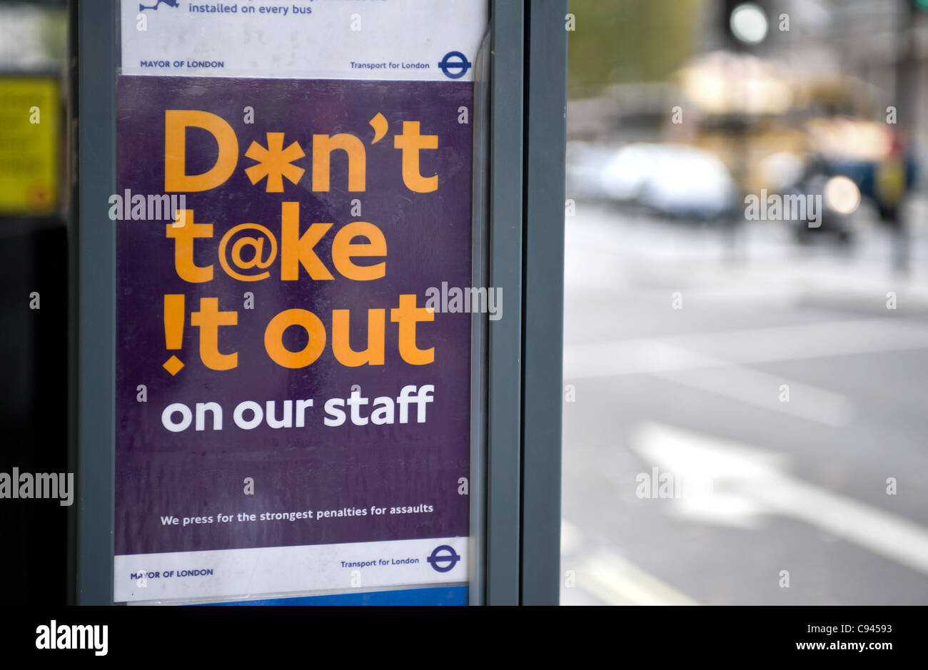 A sign at a bust stop Stock Photo - Alamy