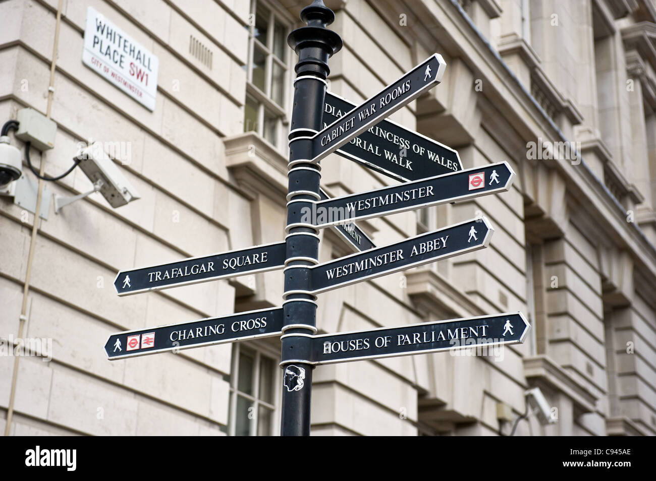 A signpost in London Stock Photo - Alamy